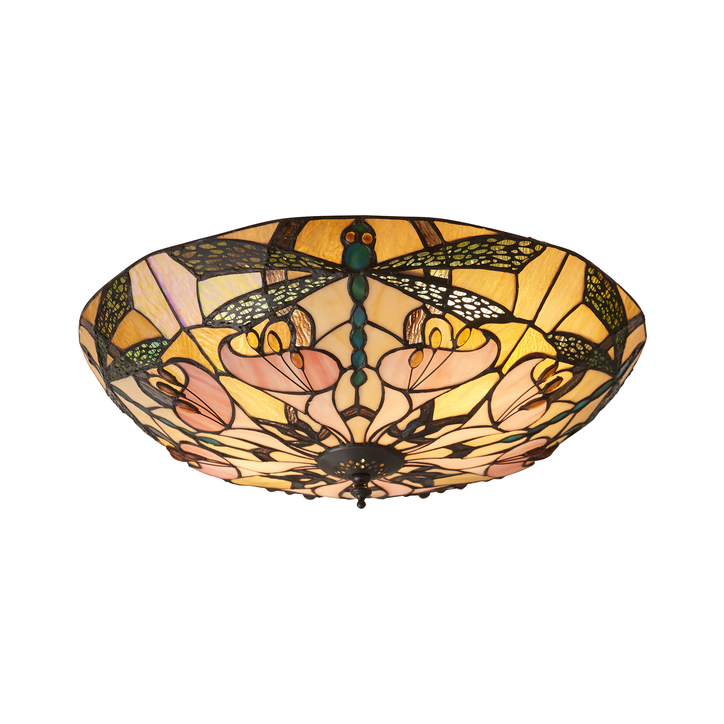 Tiffany Ashton Flush Light 63922 - Tiah Lighting