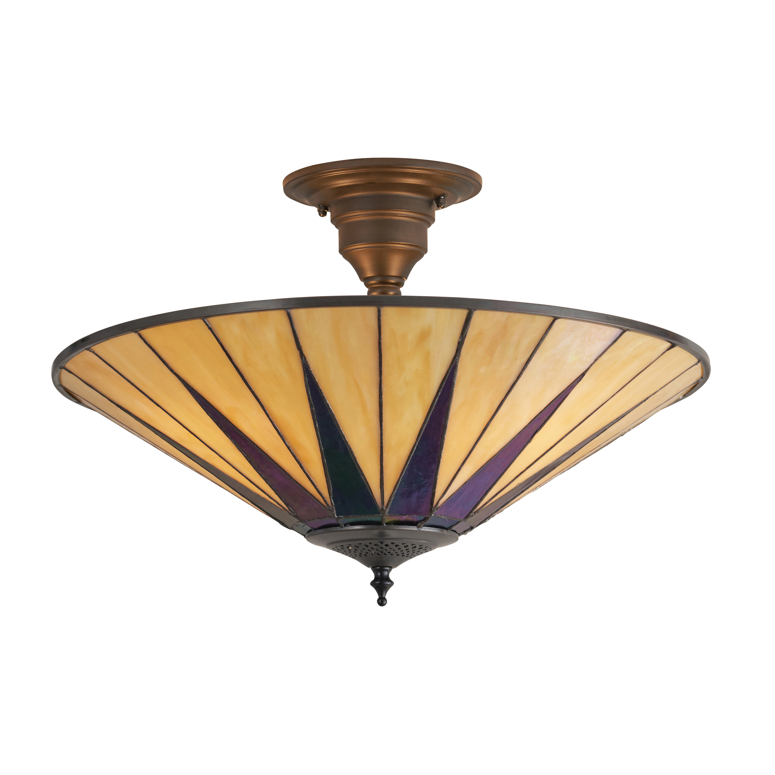 Tiffany Dark Star Semi flush Light 64043 - Tiah Lighting