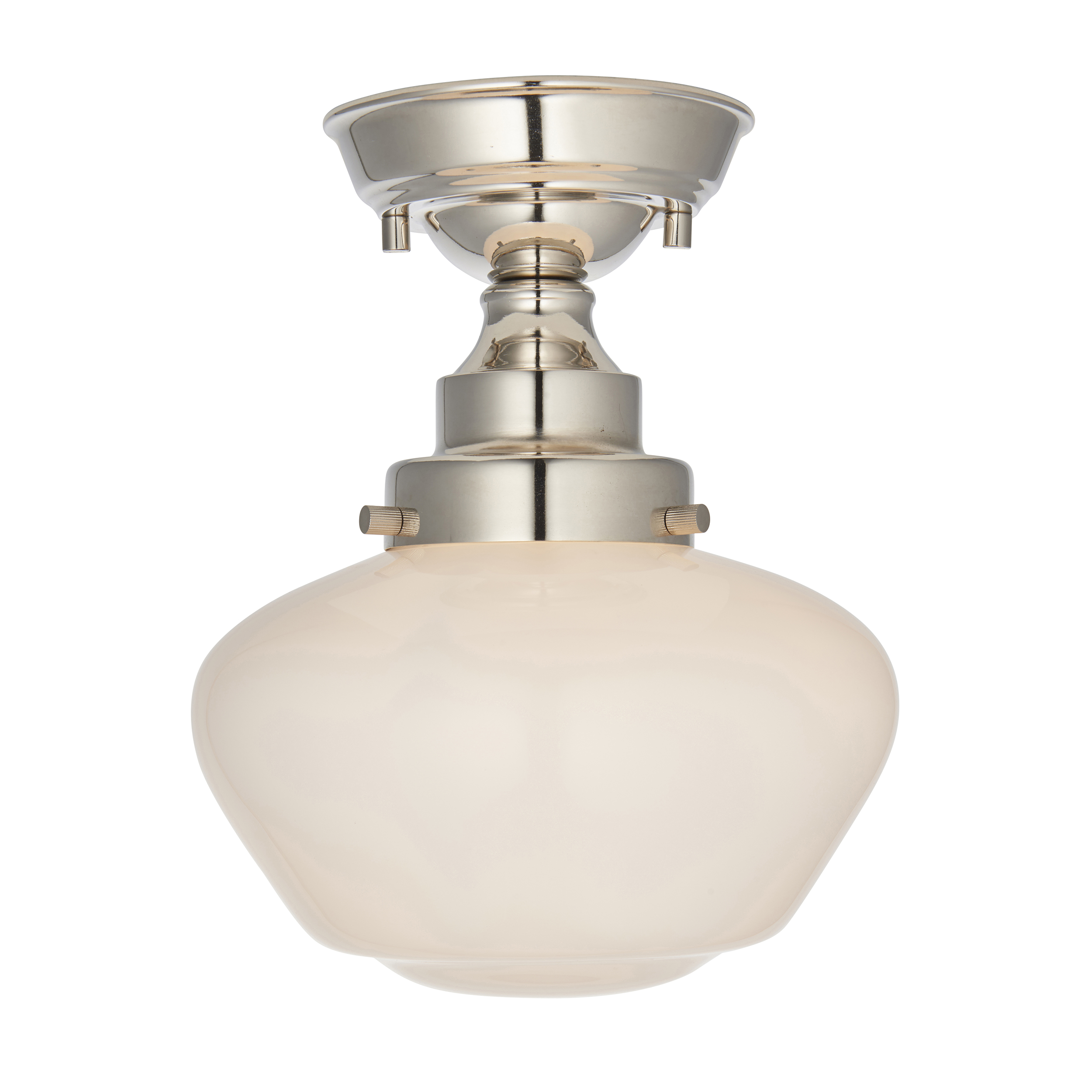Endon Camberley Nickel and Opal Semi Flush Light 96171 - Tiah Lighting